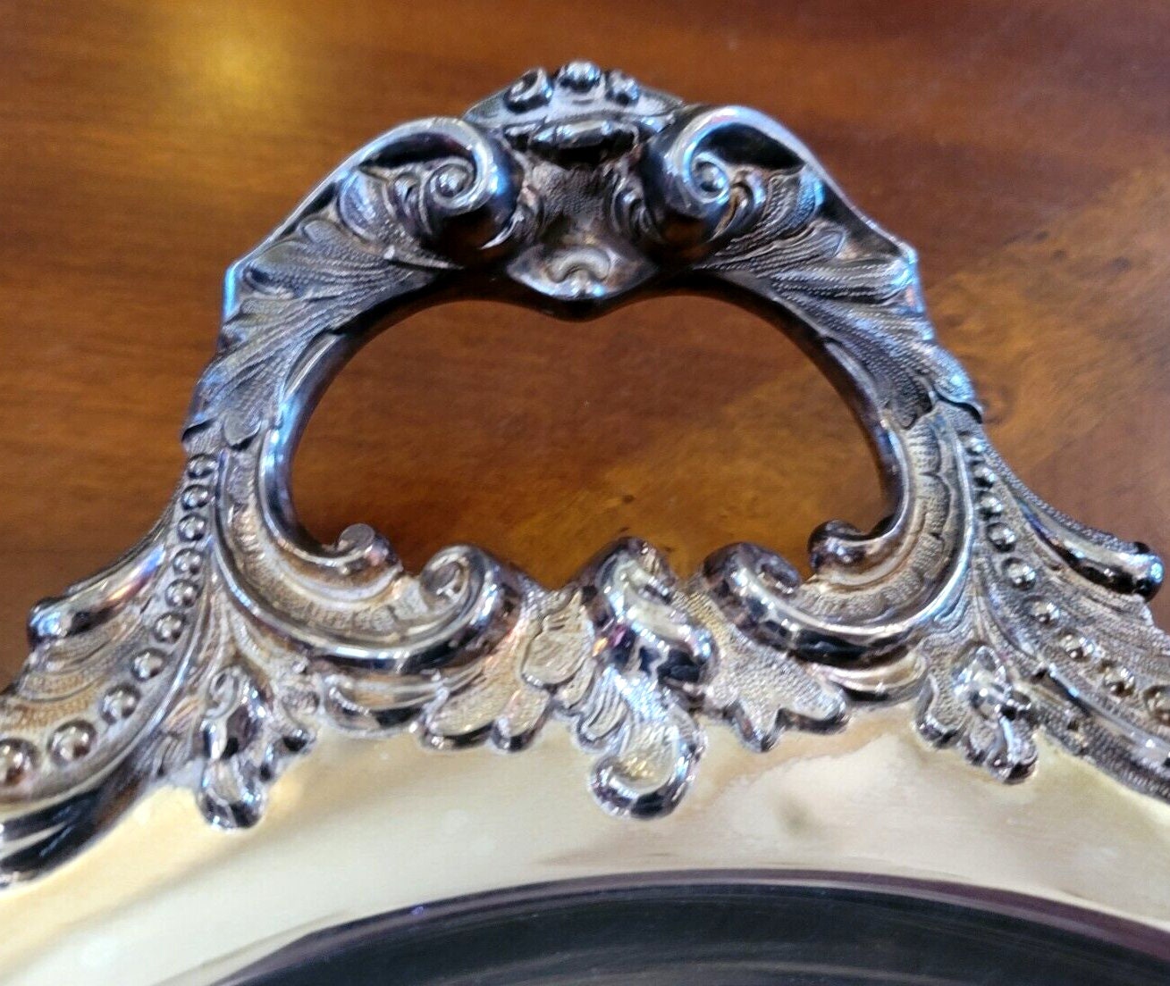 Vintage Wallace Baroque Silver Plate Footed Butler Tray 294F Buffet ...