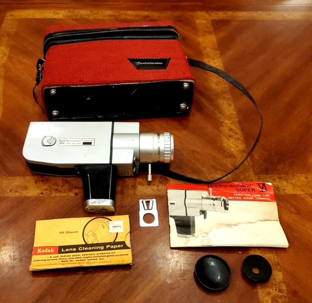 Vintage TECHNICOLOR Super VI 1.8 F 9 36 Mm Zoom Super 8 Mm Movie Camera ...