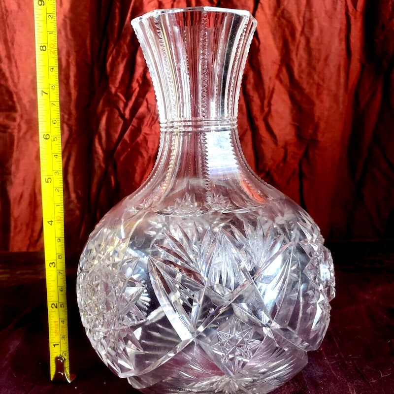 Cut Glass Vase - Etsy