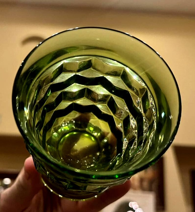 Vintage Indiana Colony Glass Cubist Colony Whitehall Pitcher W 5 ...