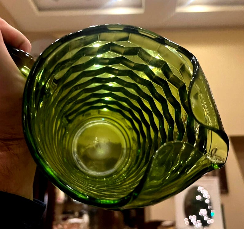 Vintage Indiana Colony Glass Cubist Colony Whitehall Pitcher W 5 ...