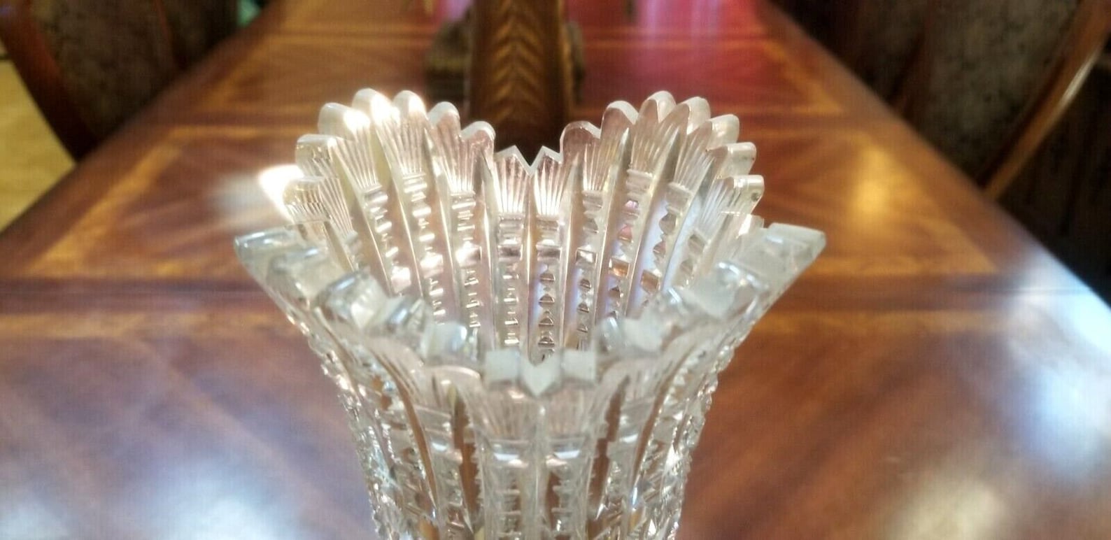 Beautiful ABP American Brilliant Period Cut Glass Crystal Vase 14.25 ...