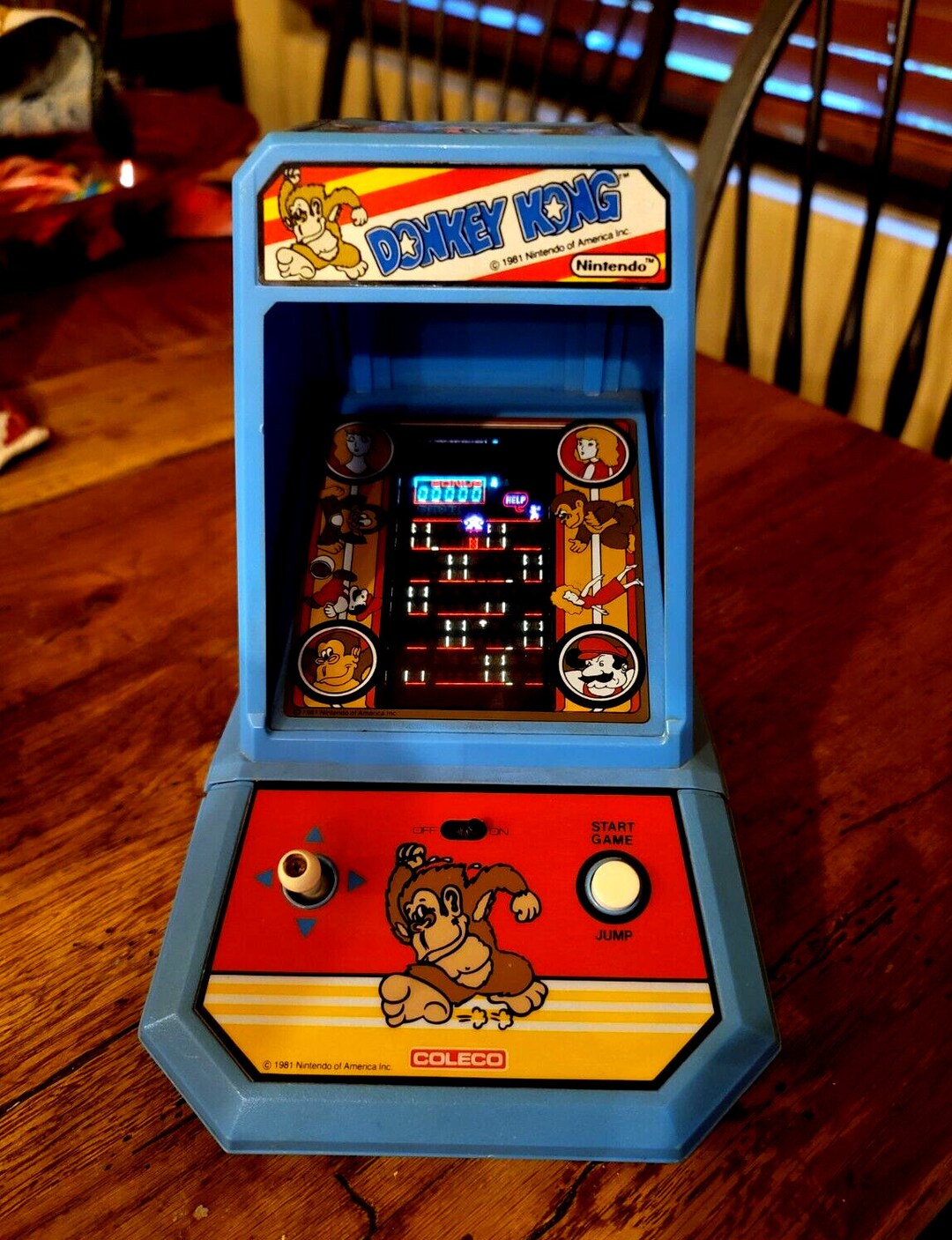 Vintage Nintendo of America Coleco Donkey Kong Mini Arcade Table Game ...