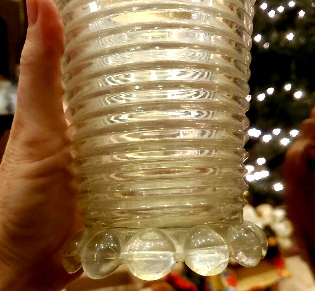 Vintage MCM Anchor Hocking MANHATTAN Park Ave Ball Ribbed Pattern Glass ...