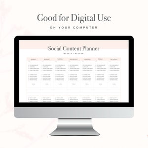 Customizable Social Media Content Planner, Content Planner Template ...