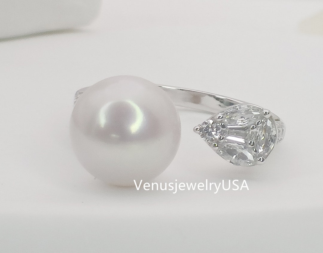Beautiful 10mm Edison Pearl Ring, High Quality 925 Silver Pearl Ring ...
