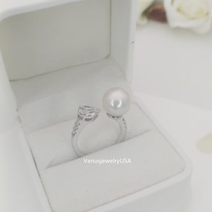 Beautiful 10mm Edison Pearl Ring, High Quality 925 Silver Pearl Ring ...