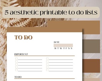 Printable Aesthetic to Do List Daily, Weekly To-do Pdf Planner ...
