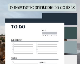 Printable Aesthetic to Do List Daily, Weekly To-do Pdf Planner ...