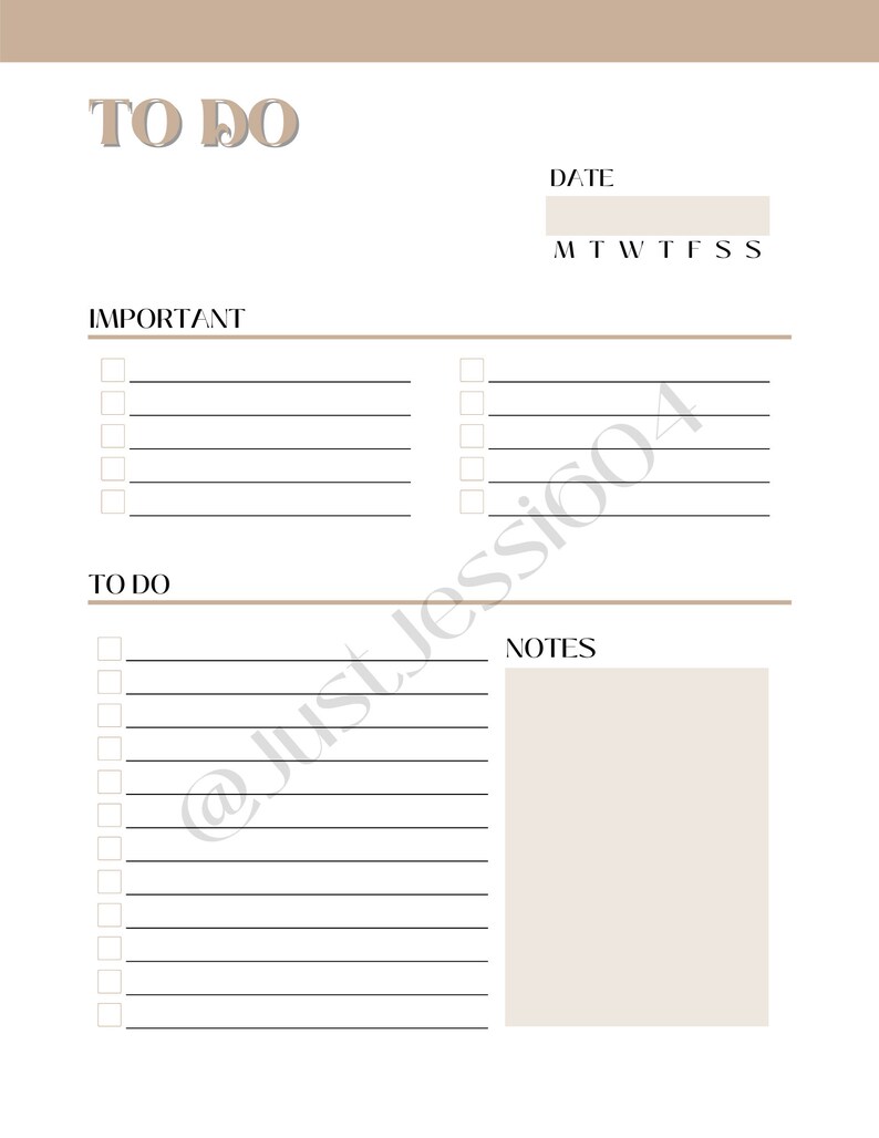 Printable Aesthetic to Do List | Daily, Weekly To-do Pdf Planner ...