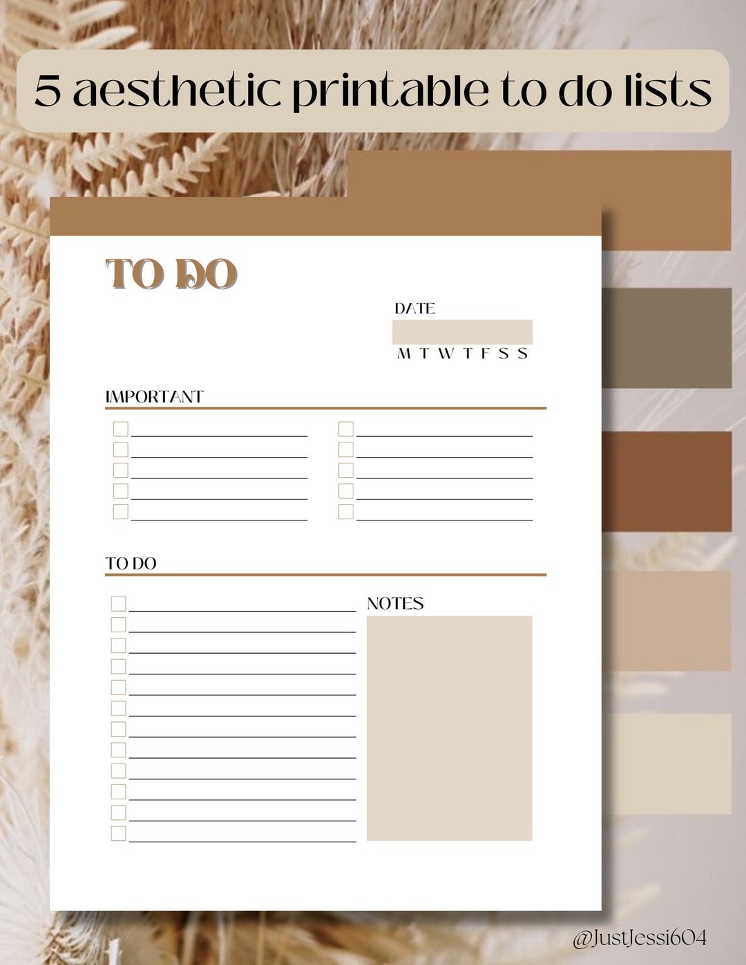 Printable Aesthetic to Do List | Daily, Weekly To-do Pdf Planner ...