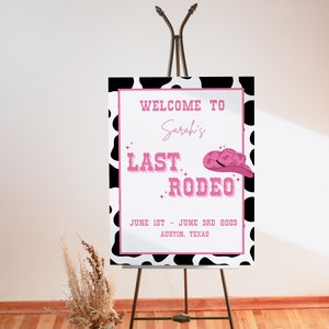 Last Rodeo Bachelorette Party Welcome Sign Template. Austin ...