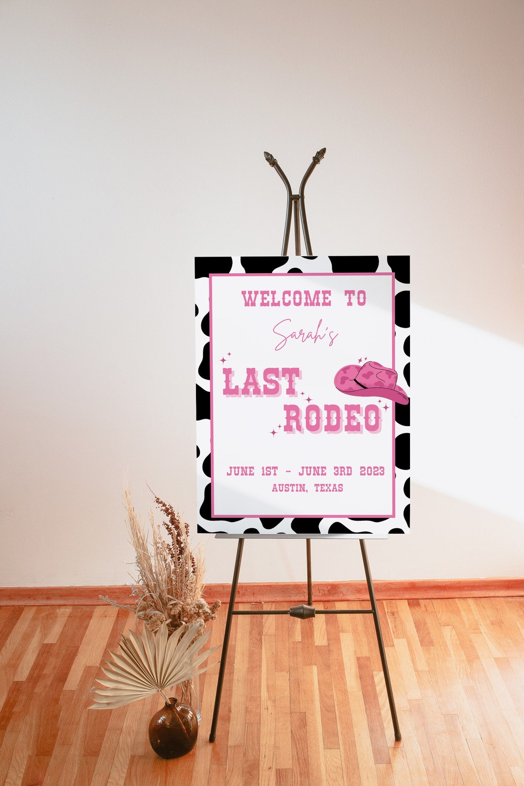 Last Rodeo Bachelorette Party Welcome Sign Template. Austin ...