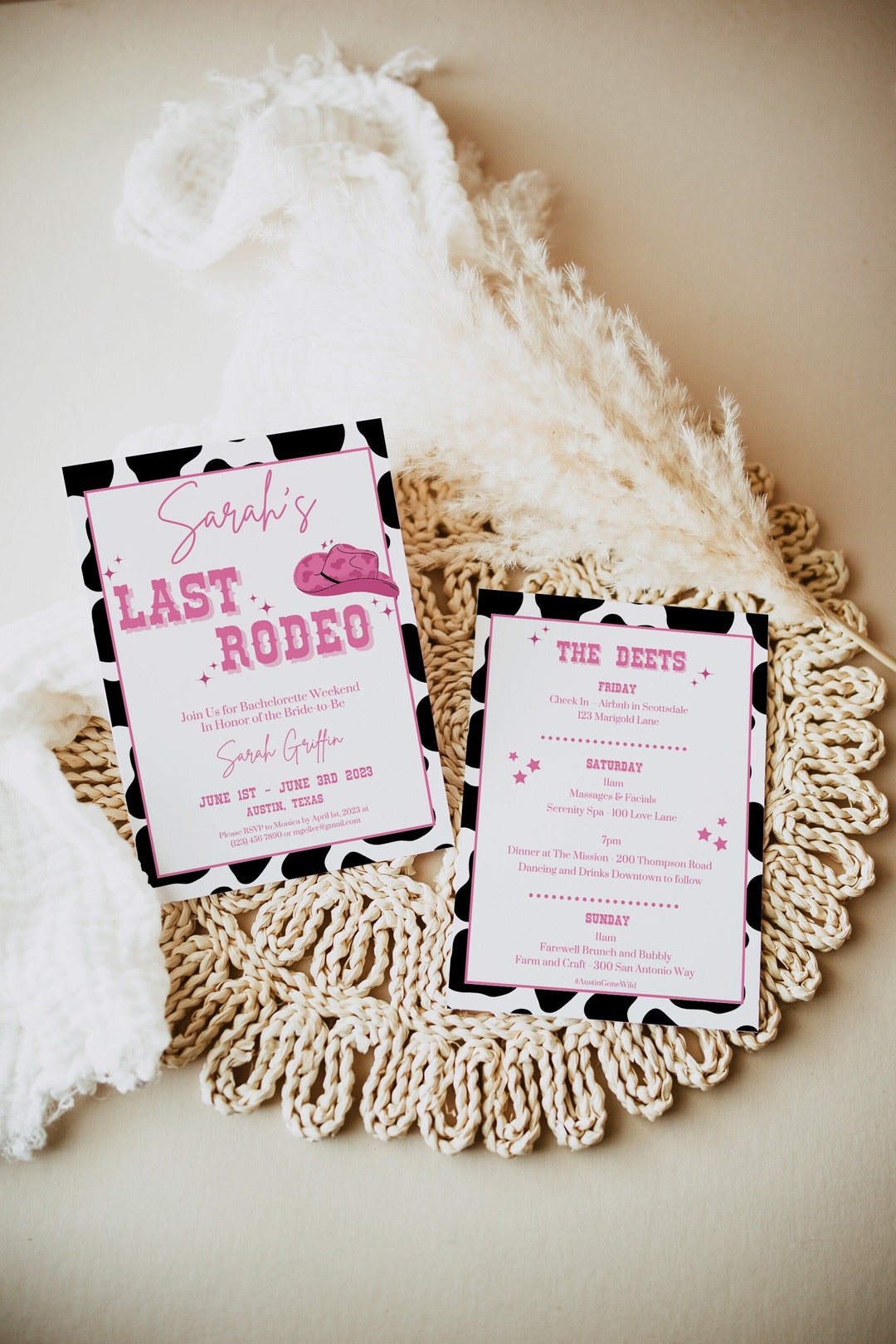 Last Rodeo Bachelorette Party Invitation Template. Last Rodeo ...