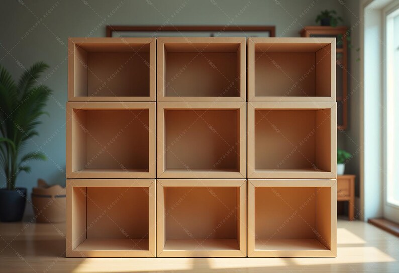 In the Box Photography Template - 5 Digital Background - 9 Boxes - PSR ...