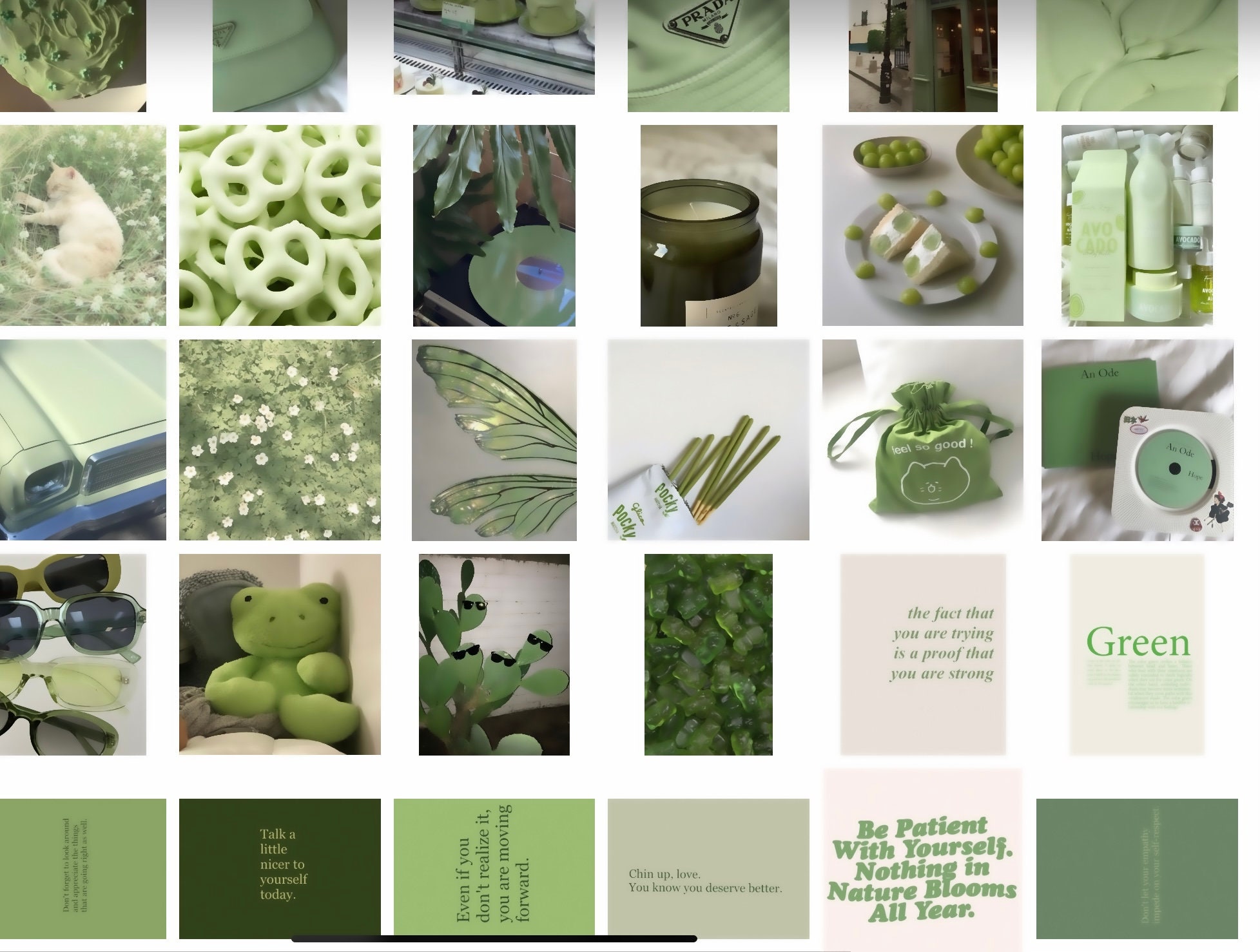 Wall Collage Printable Green Aesthetic - Etsy