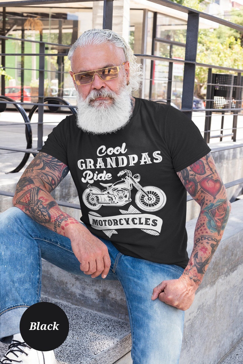 Cool Grandpas Ride Motorcycles Shirt, Biker Grandpa Shirt, Motorcycle ...