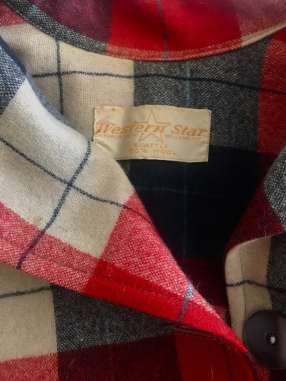 Vintage Women's Western Star Wool Plaid Shirt Jacket … - Gem