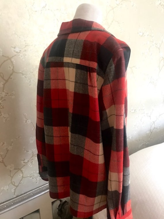 Vintage Women's Western Star Wool Plaid Shirt Jacket … - Gem