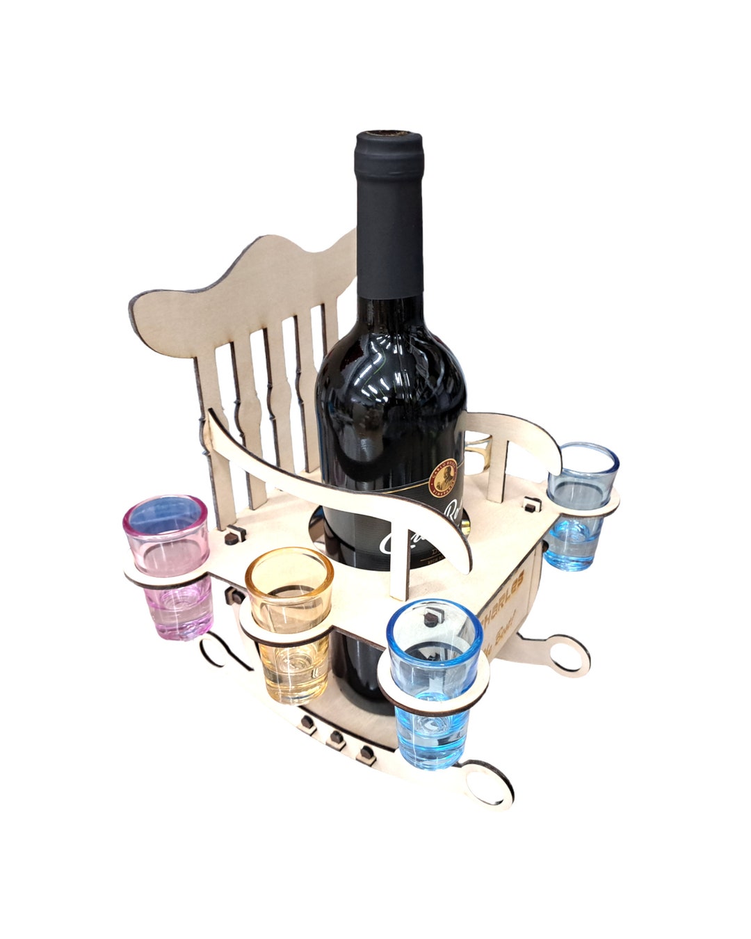 Laser Cut File Vector Bottle Rocker Chair, CNC, SVG, DXF, Pdf, Cdr ...