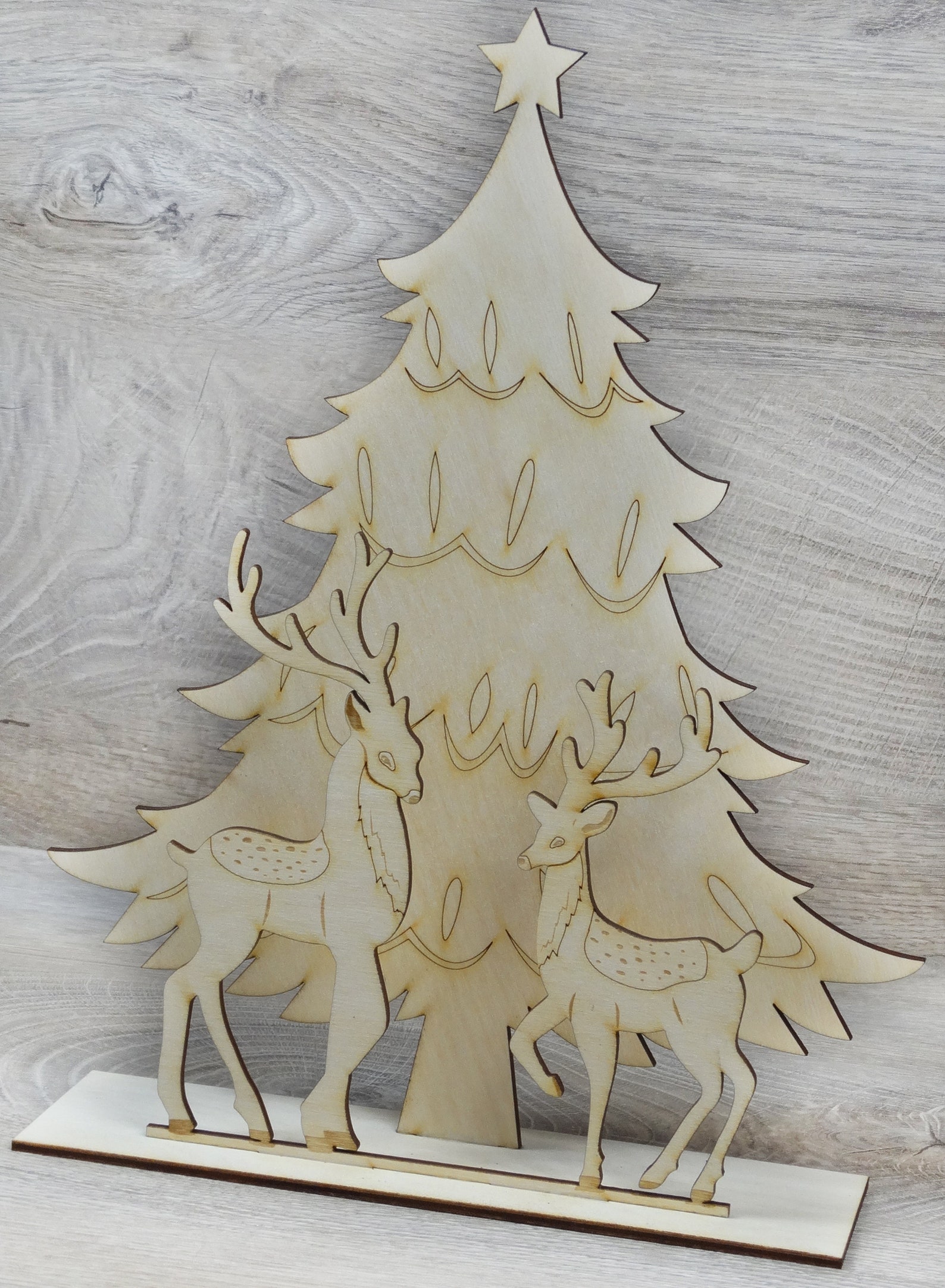 Laser Cut File Vector Standing Christmas Tree for Laser, 2 Pcs, CNC ...