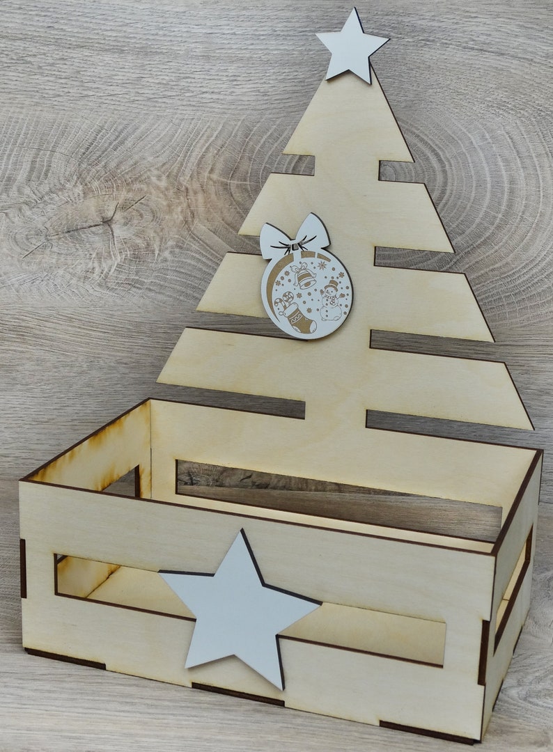 Laser Cut File Vector Christmas Tree Box CNC SVG DXF Pdf - Etsy