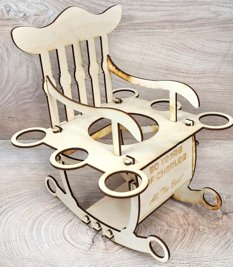 Laser Cut File Vector Bottle Rocker Chair CNC SVG DXF Pdf - Etsy