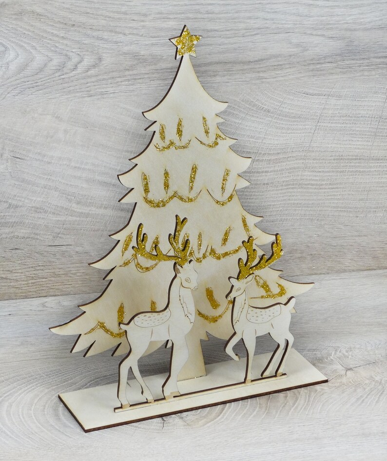 Laser Cut File Vector Standing Christmas Tree for Laser 2 - Etsy