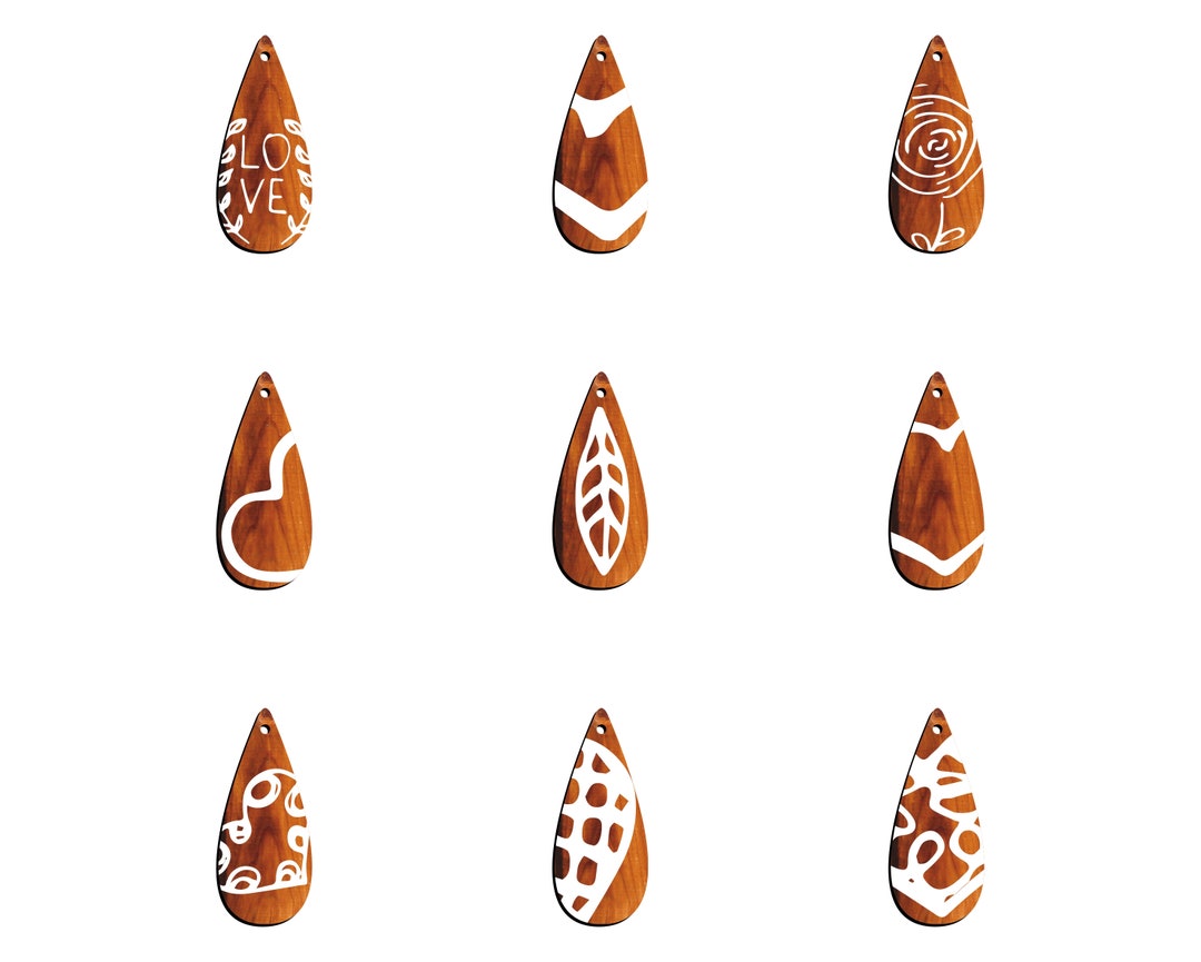 Stunning 36 Earring Svg Bundle - Laser Cut Files for Boho, Geometric ...