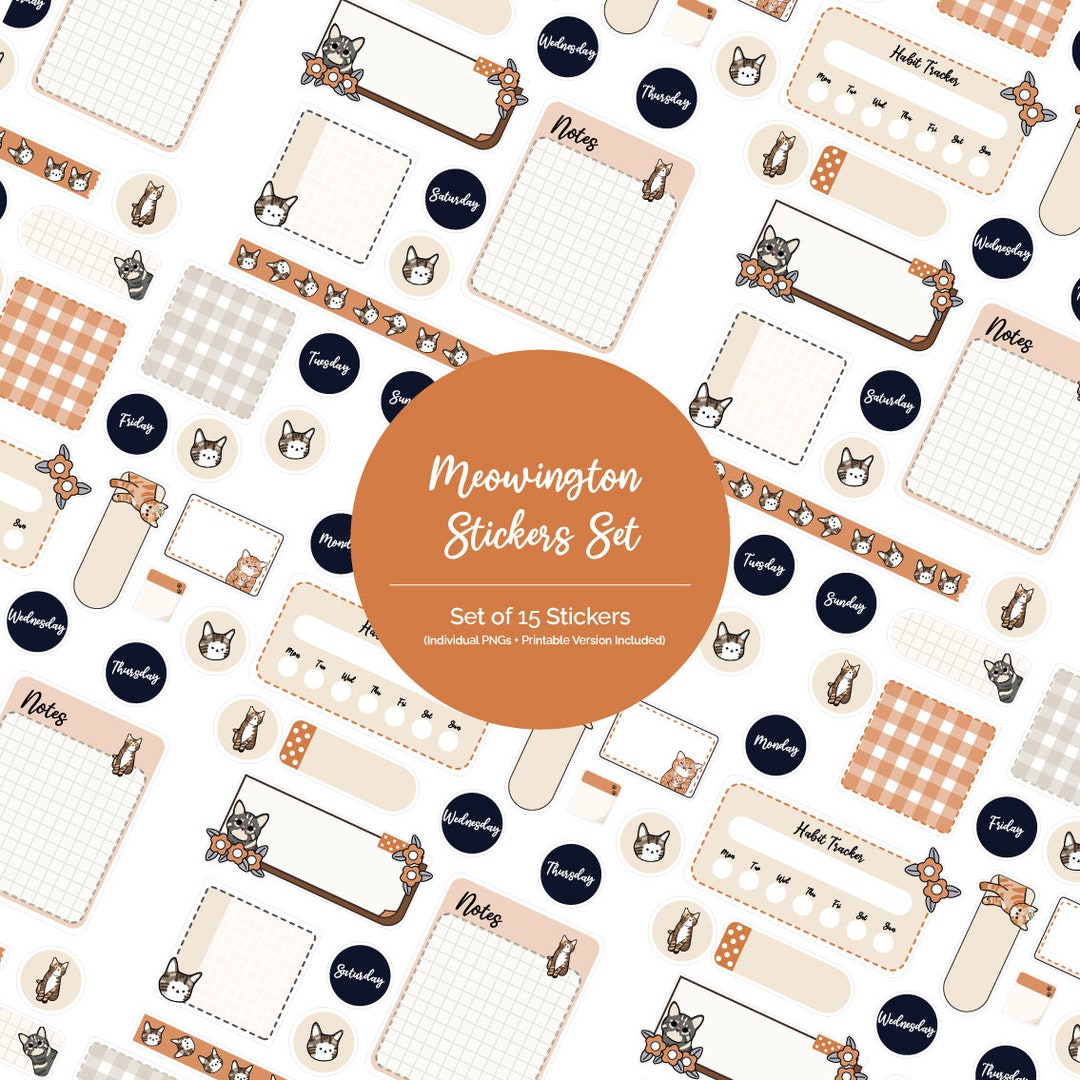 Digital Sticker Set for Goodnotes | Precropped Stickers | PNG Files ...