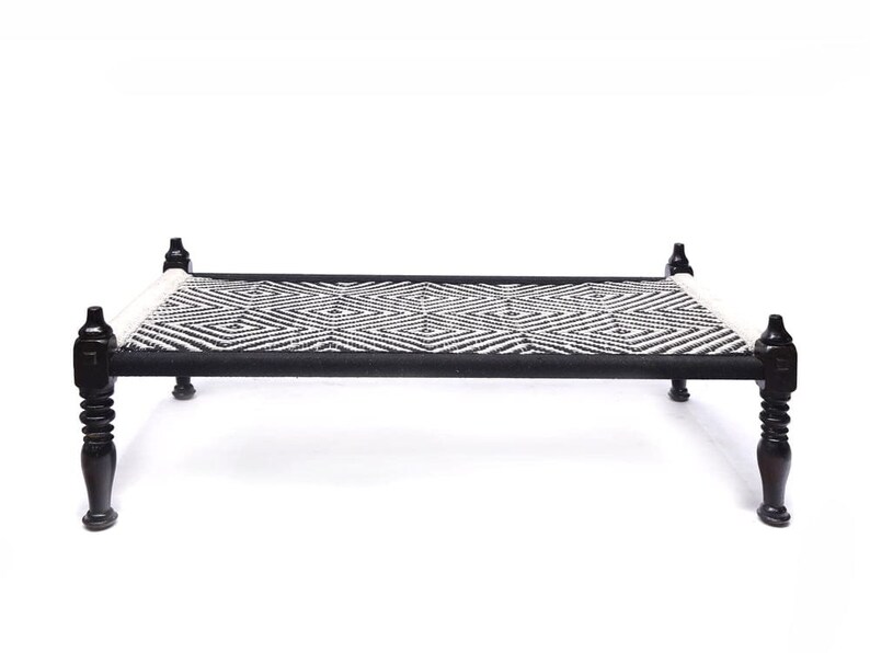 Handmade Traditional Daybed Wooden Indian Classical Weaved Bed Handmade ...