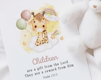 Printable Card for Baby Shower, New Baby Greeting Card, Christian Baby ...