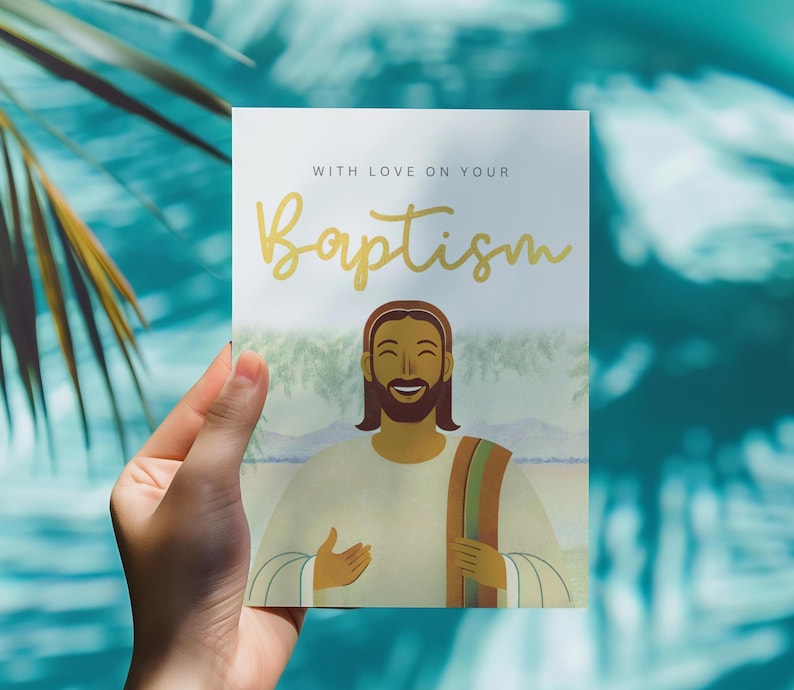 Printable Card for Baptism, Baptism Greeting Card, Baptism Card ...