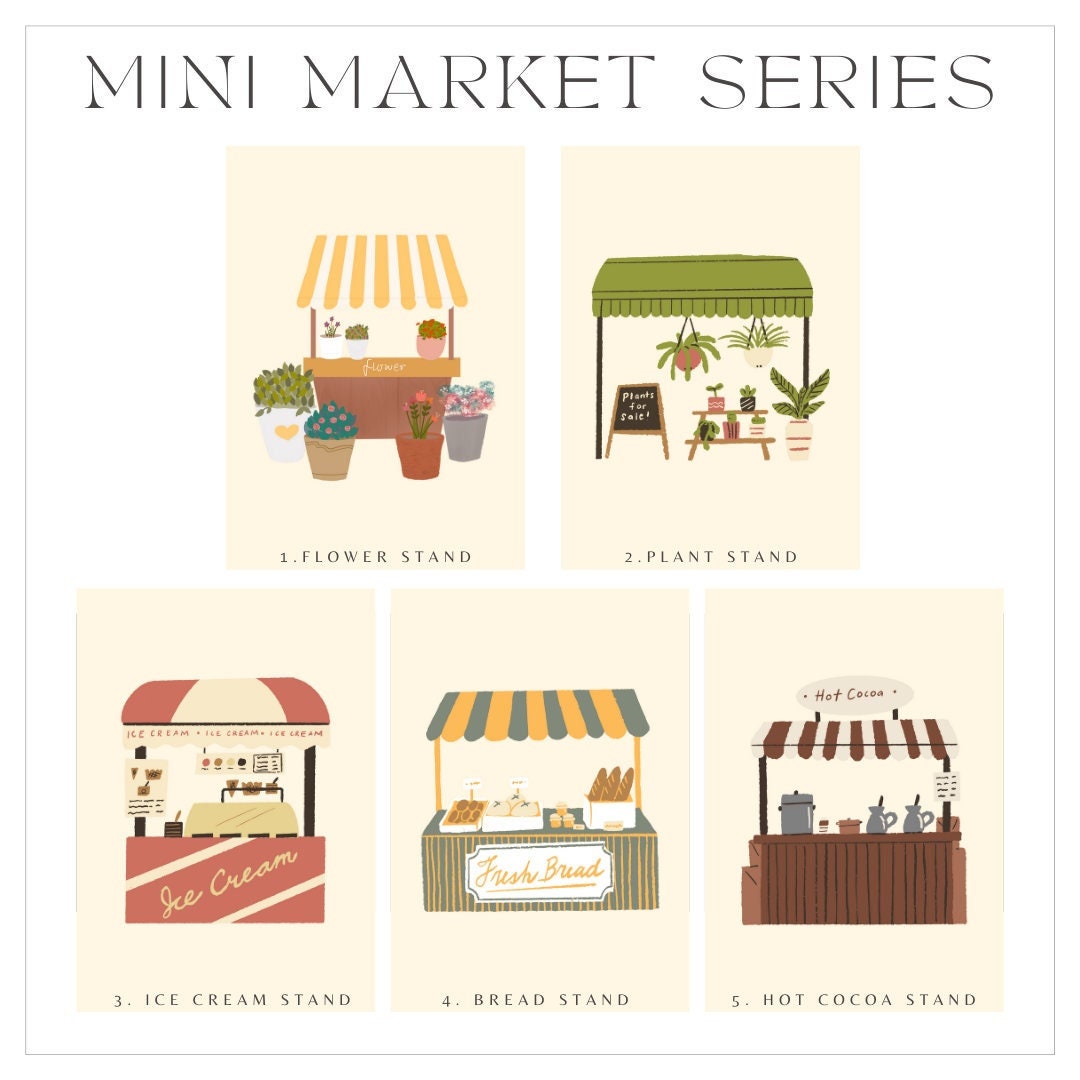 Mini Market Stand Digital Art Prints - Etsy
