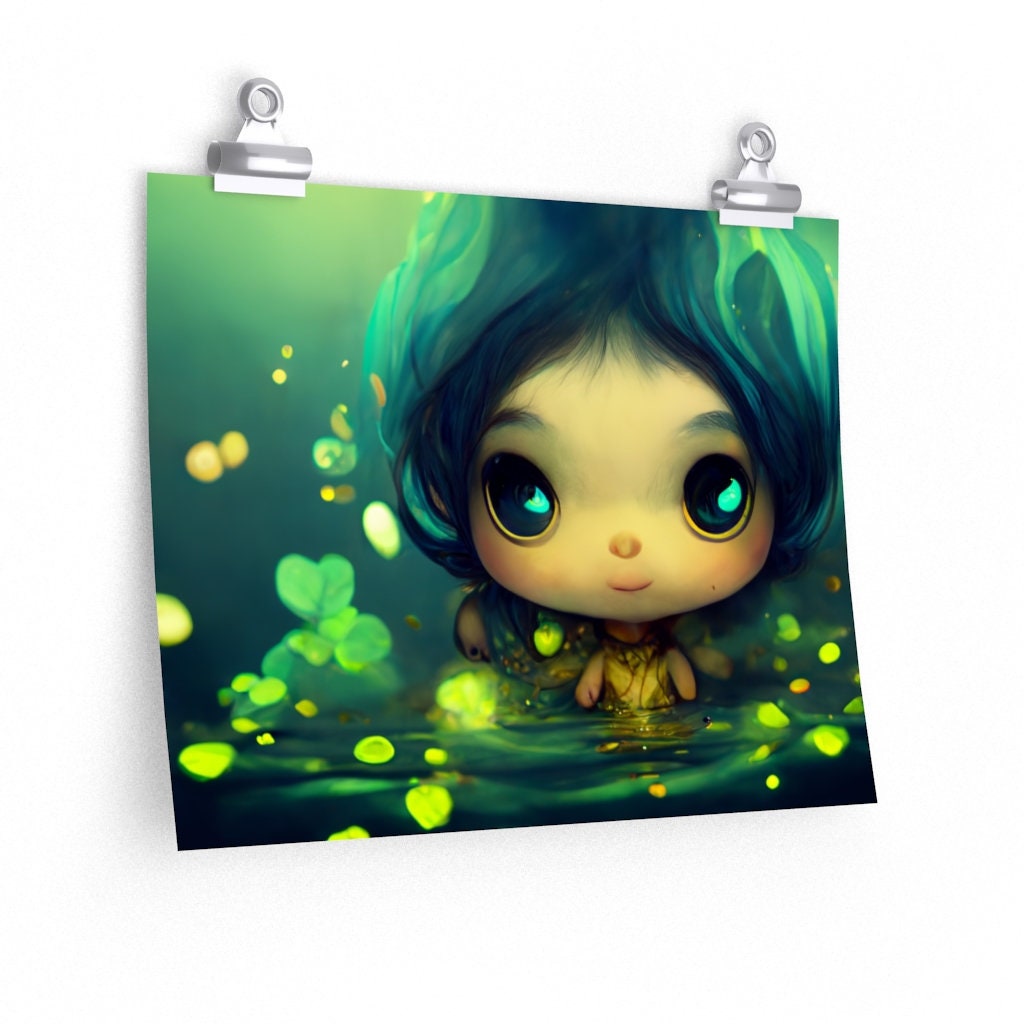 Water Sprite Pixie Fairy Fantasy AI Art Print Premium Matte - Etsy