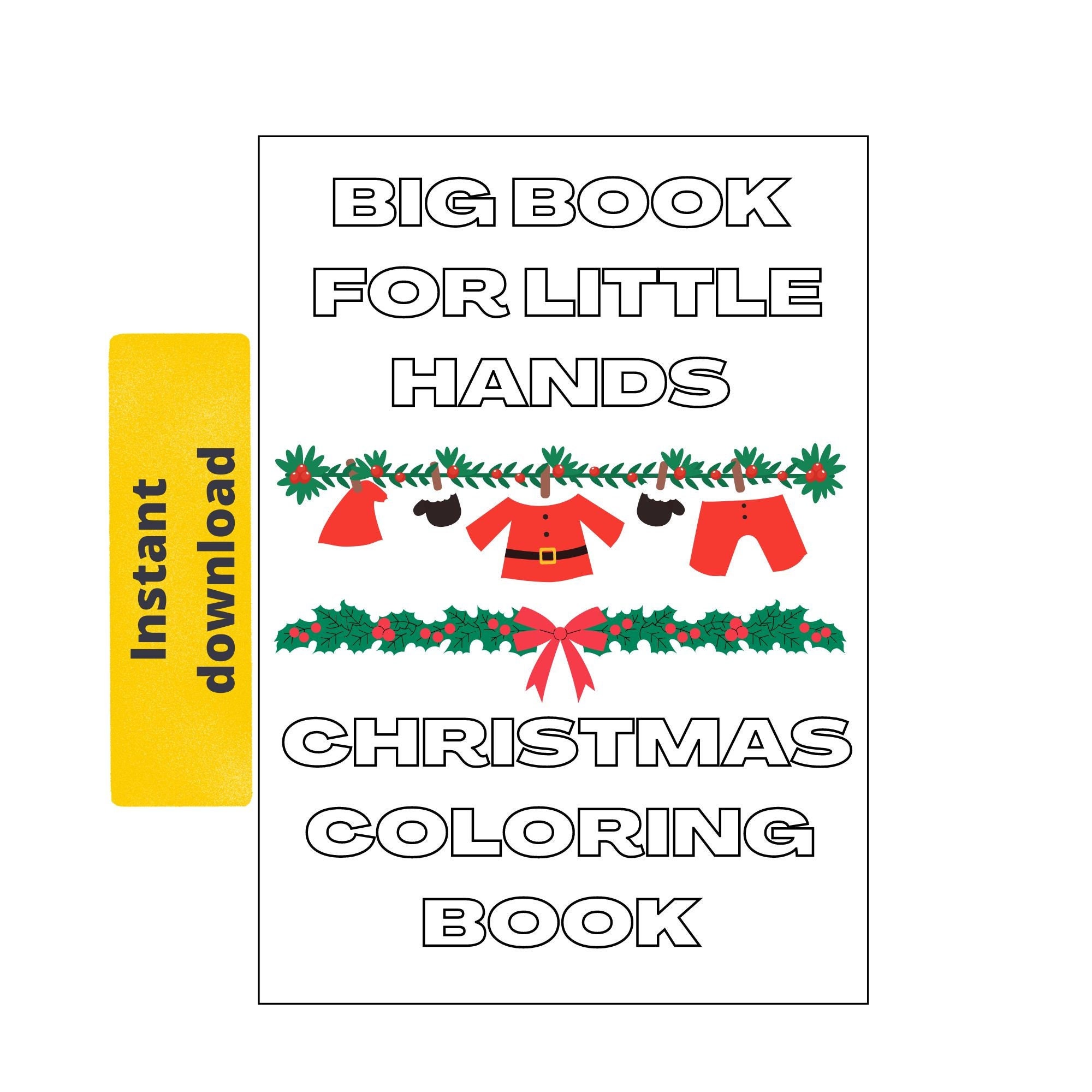 Printable Christmas Coloring Book/downloadable Coloring - Etsy