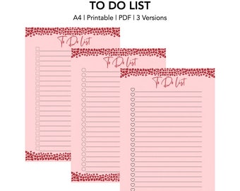 To Do List | A4 | Printable | Instant Download | PDF | Digital Planner ...