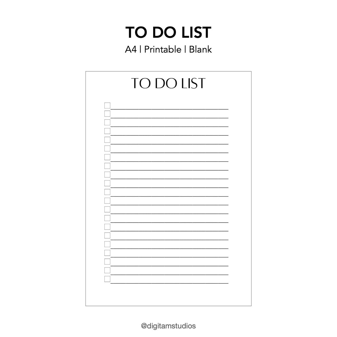 To Do List A4 Printable Instant Download PDF Digital Planner Rainbow - Etsy
