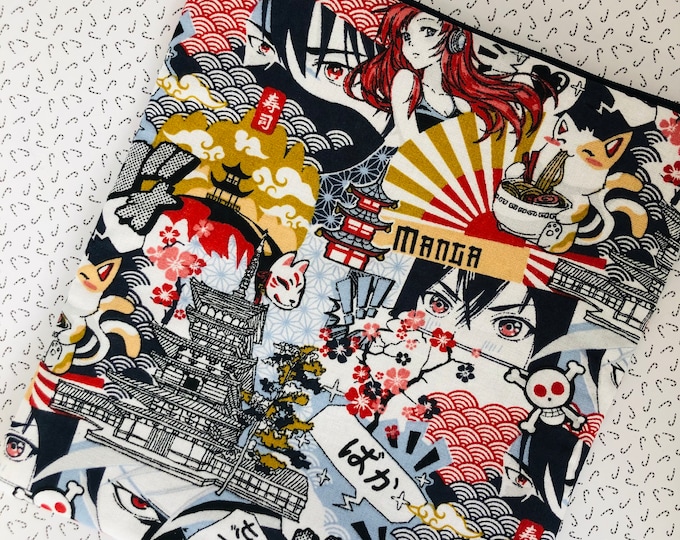 Manga Adjustable Book Cover, Handmade Book Cover, Book Sleeve With ...