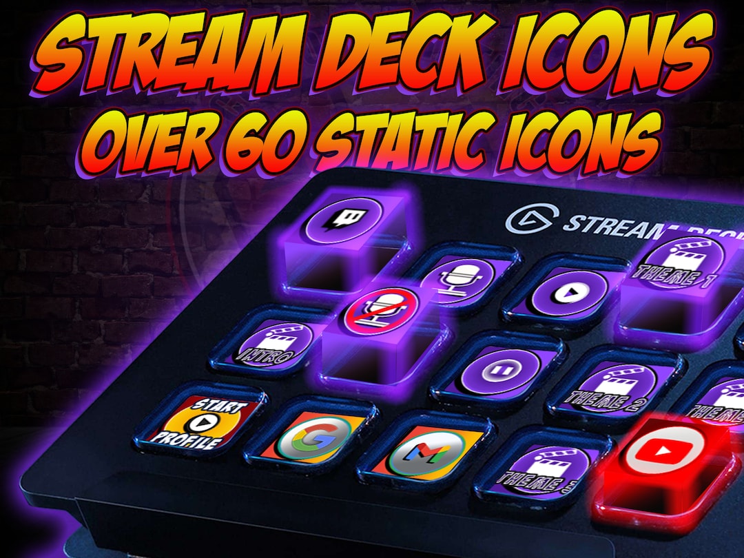 Stream Deck Theme: Icons/screens for Twitch/adobe/games/google/menus ...