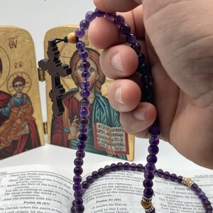 Orthodox Prayer Rope, Komboskini, Chotki, Rosary, Amethyst Gemstone ...