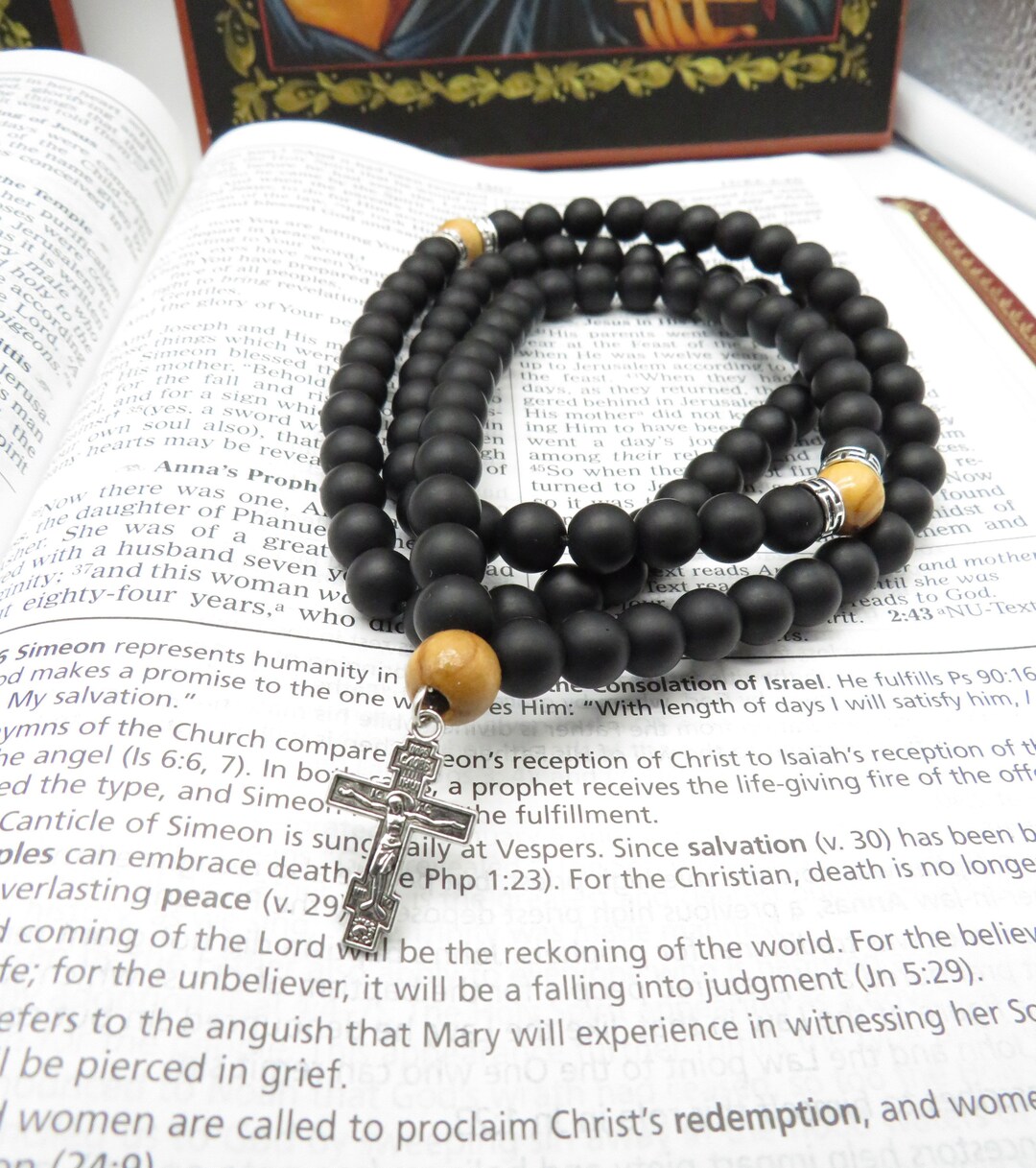 Orthodox Prayer Rope, Chotki, Komboskini, Rosary, 100 Oynx Gemstone ...