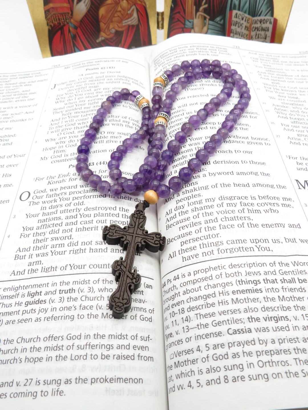 Orthodox Prayer Rope, Komboskini, Chotki, Rosary, Amethyst Gemstone ...