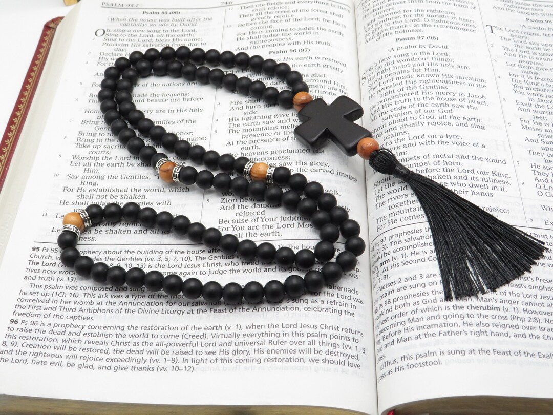 Orthodox Prayer Rope, Natural Onyx Gemstone Beads With Large Stone ...