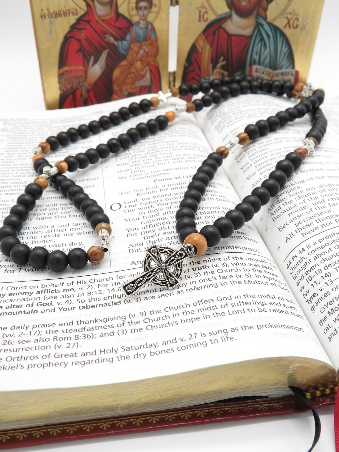 Orthodox Prayer Rope, Chotki, Komboskini, Rosary, 50/100 Onyx Stone ...
