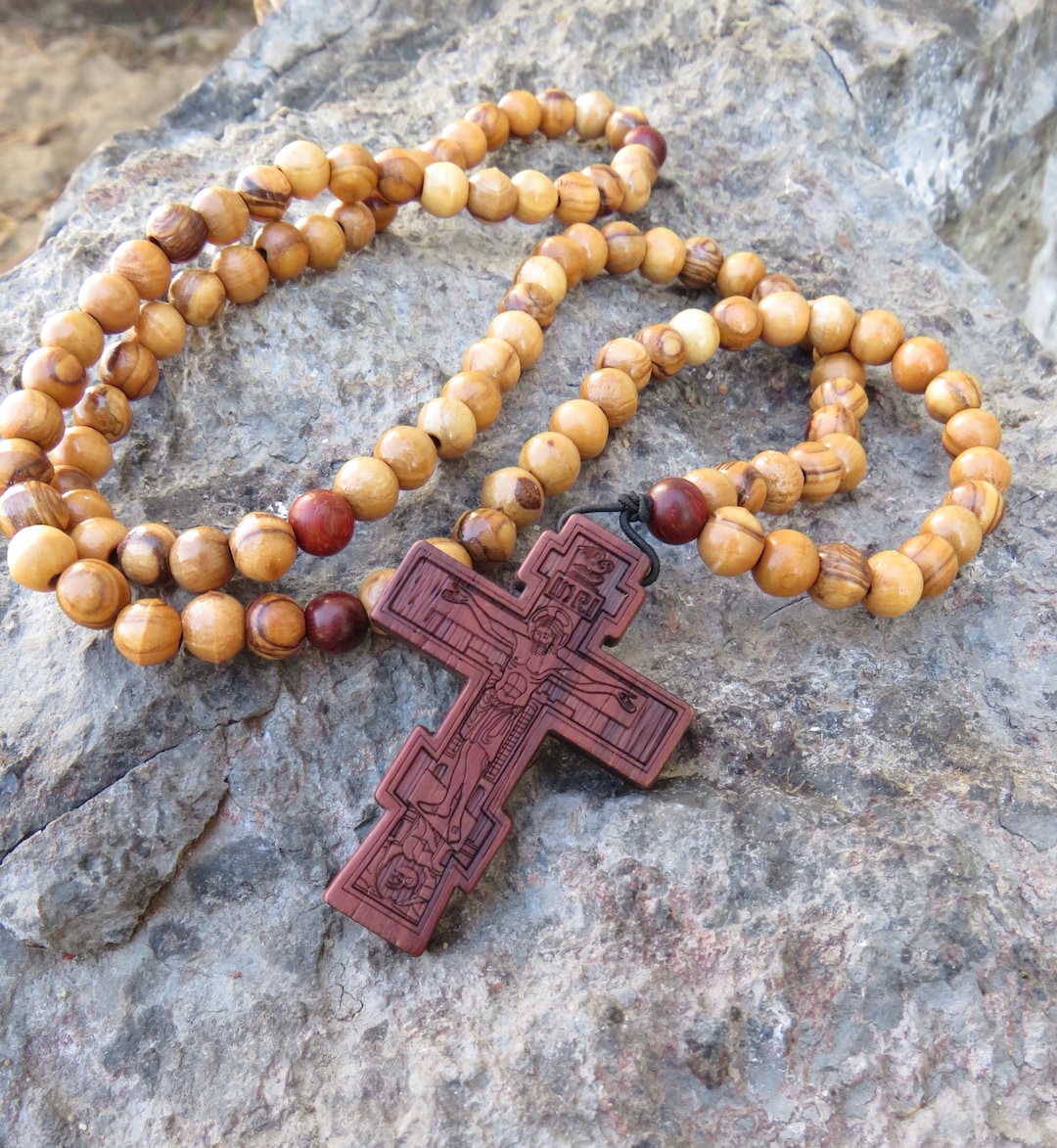Orthodox Prayer Rope, Chotki, Komboskini, Rosary, 8mm Olivewood Beads ...