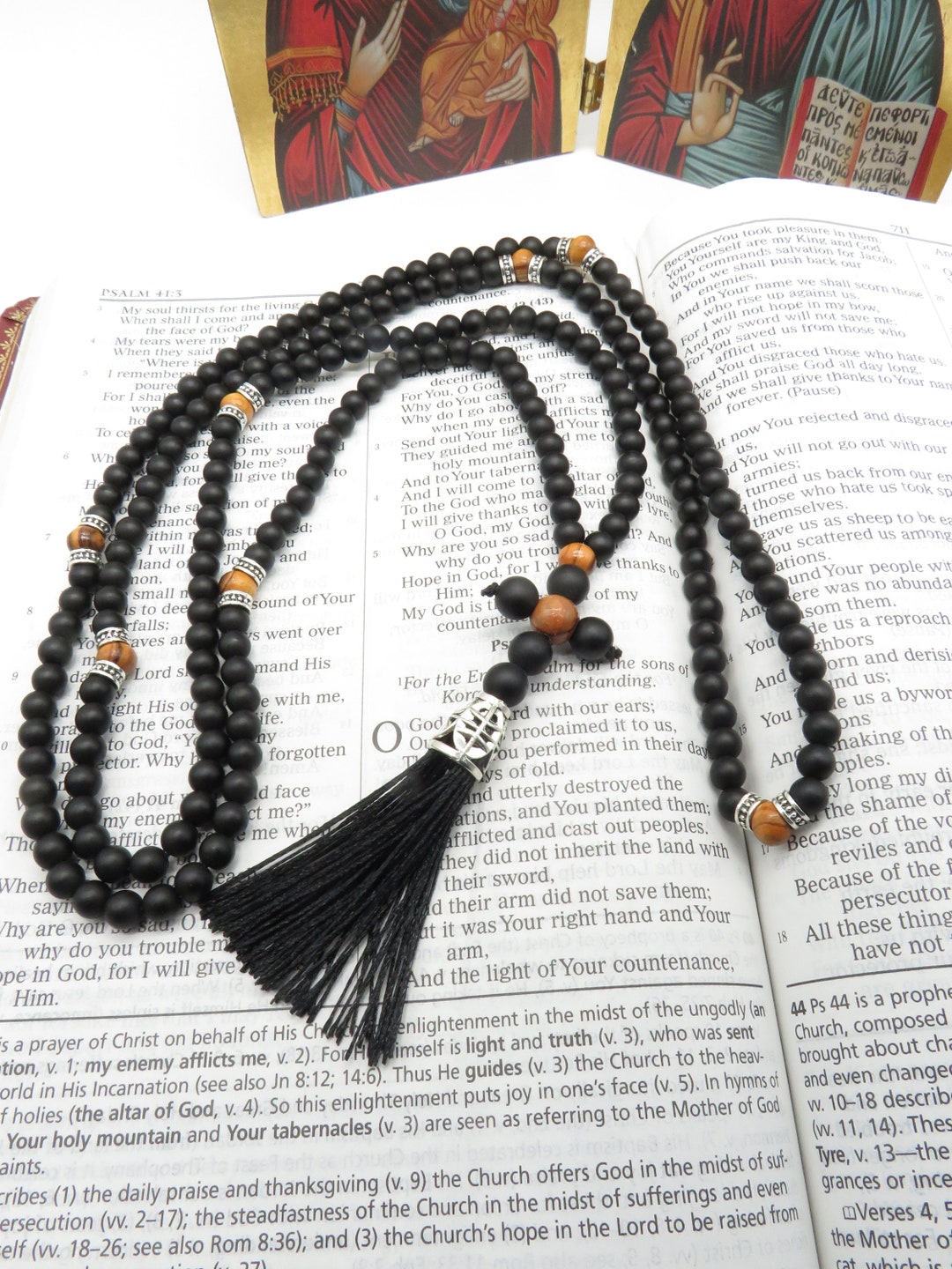 Orthodox Prayer Rope, Chotki, Komboskini, Rosary, 200 Onyx Gemstone ...
