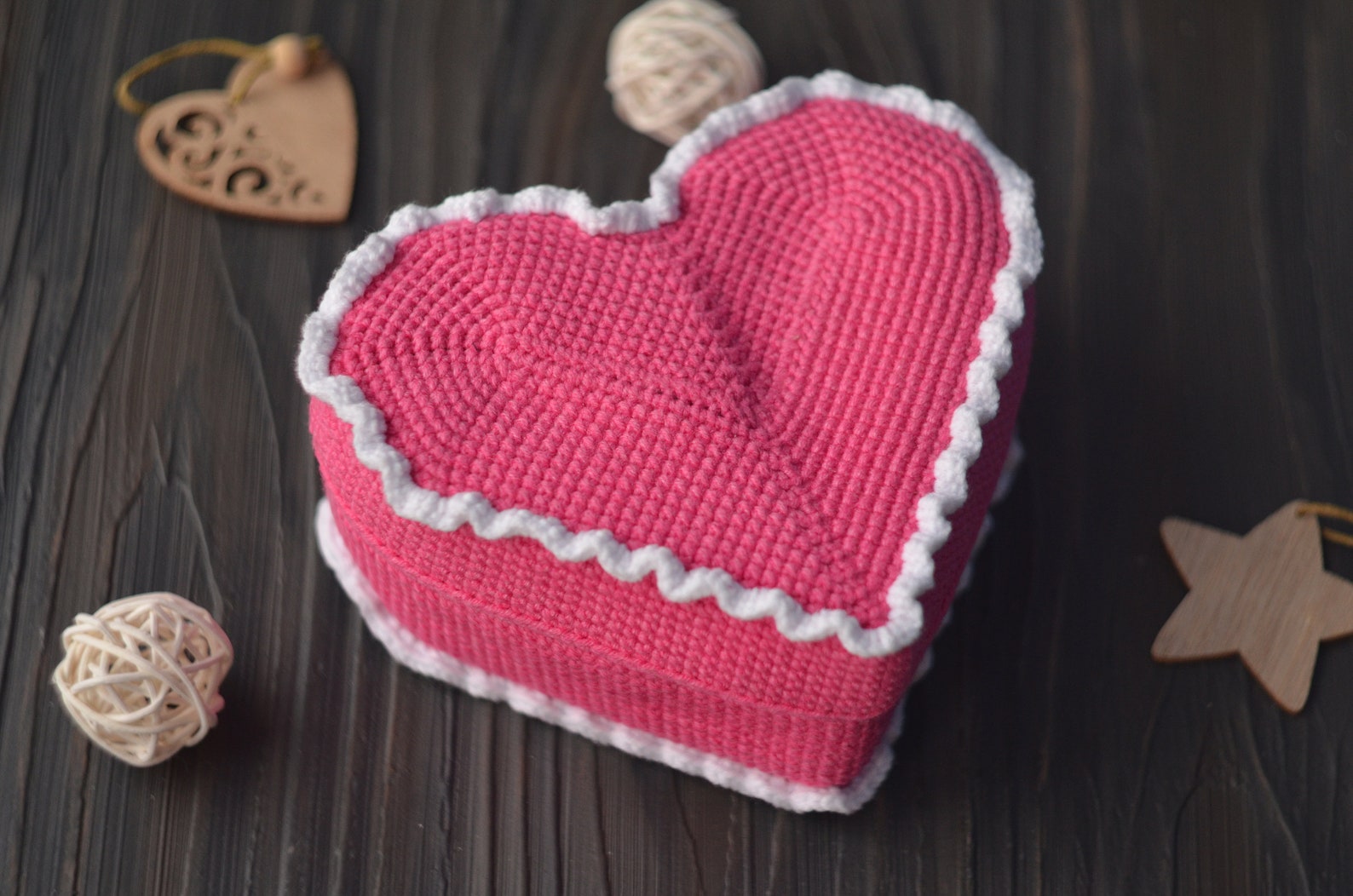 Heart Shaped Box Crochet Pattern, Valentine's Day - Etsy