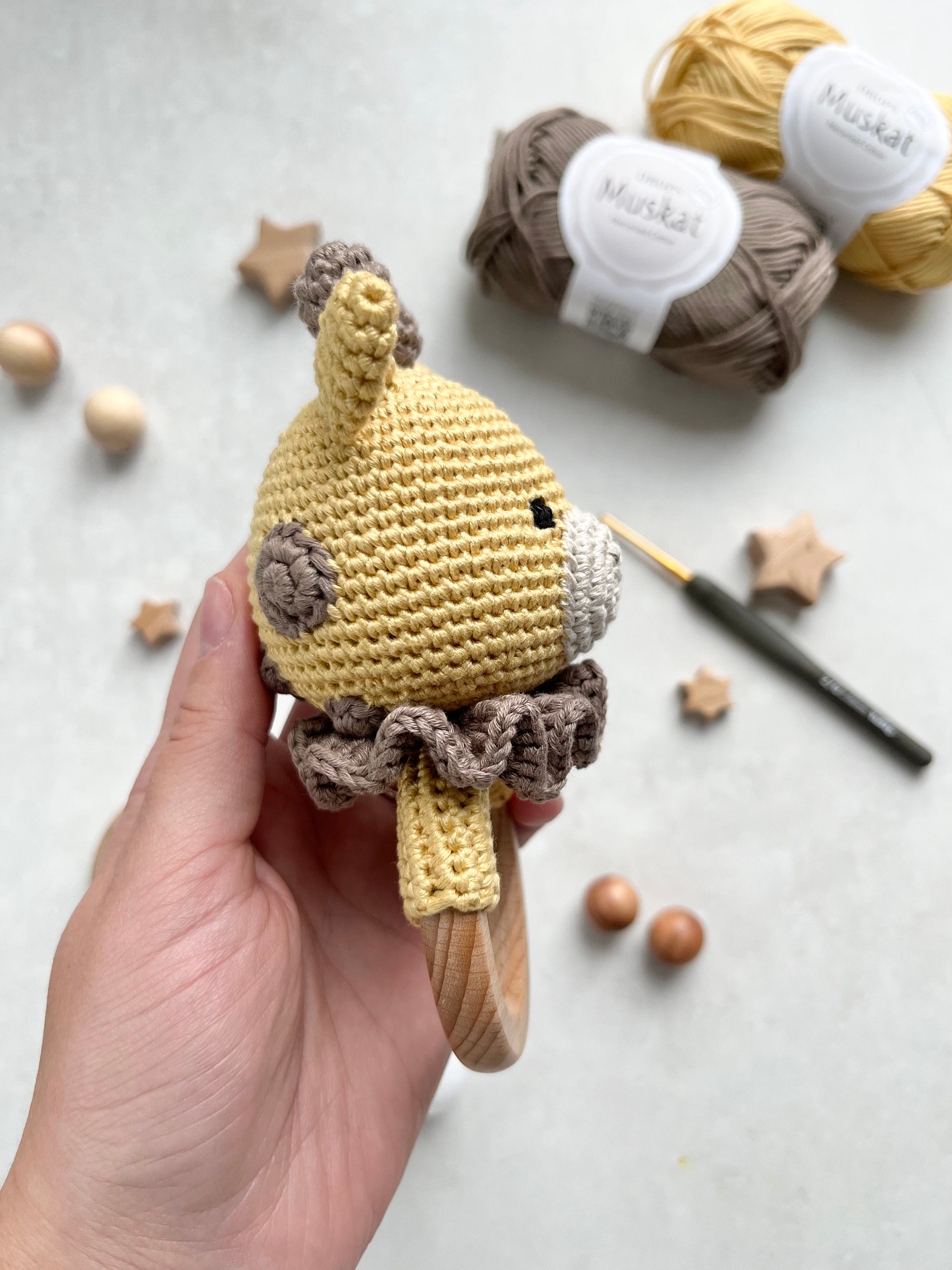 Giraffe Crochet Rattle Baby Toy Pattern PDF - Etsy