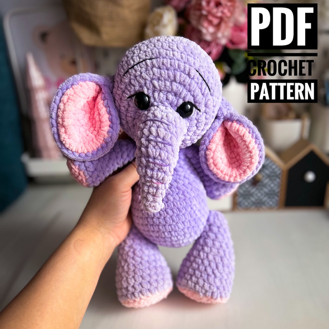 Elephant Crochet Pattern, Crochet Toy Pattern - Etsy